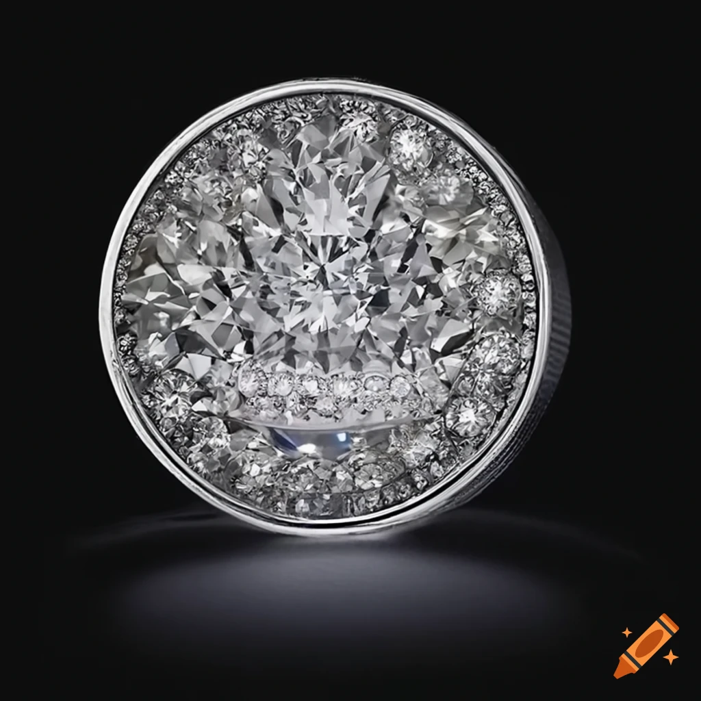 Platinum coin with diamond crown
