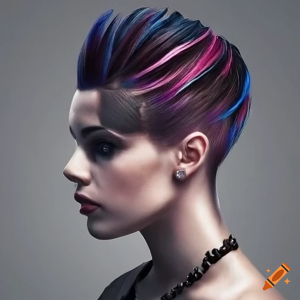Modern and edgy techno hairstyle