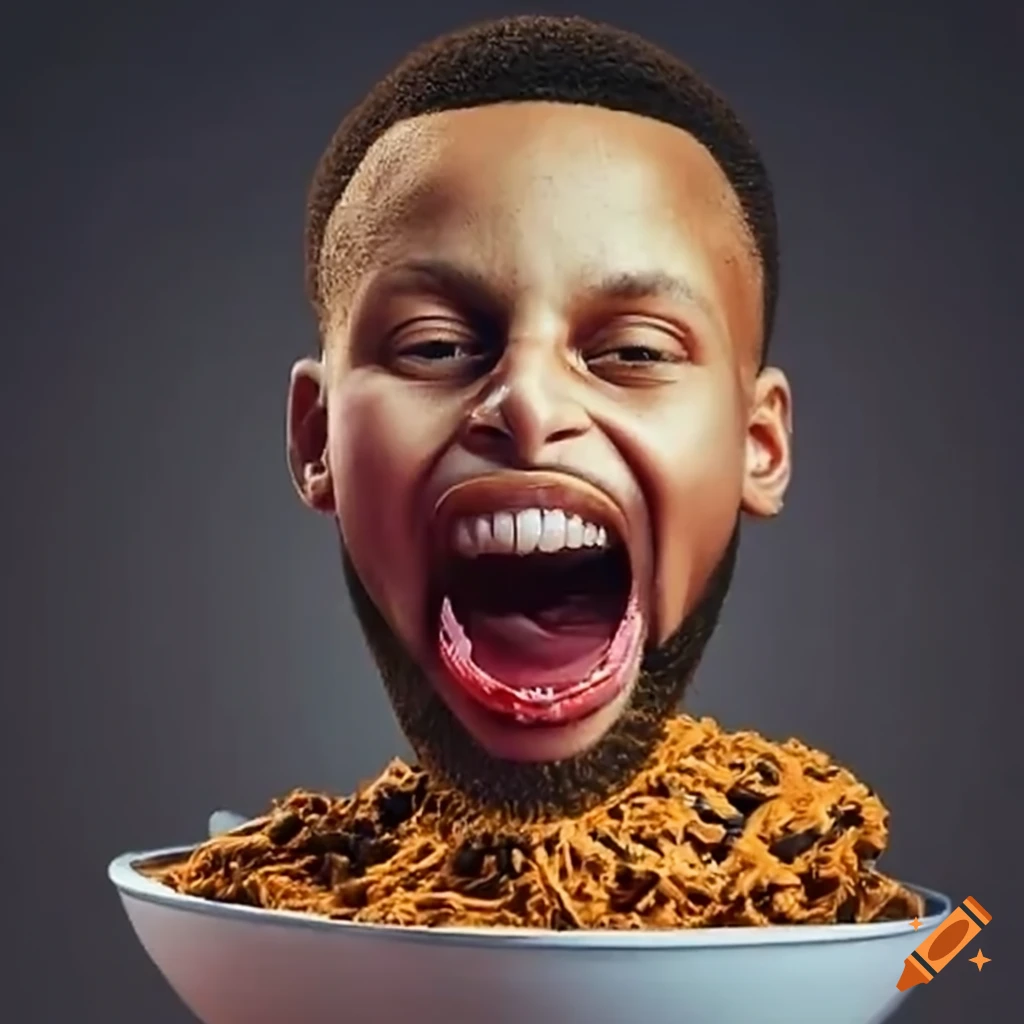 Steph curry enjoying a spicy curry dish