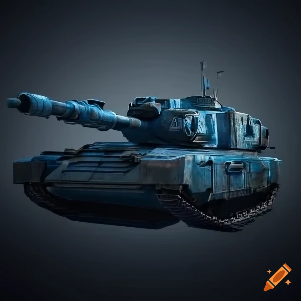 Photo of a blue heavy tank in a sci-fi rts game