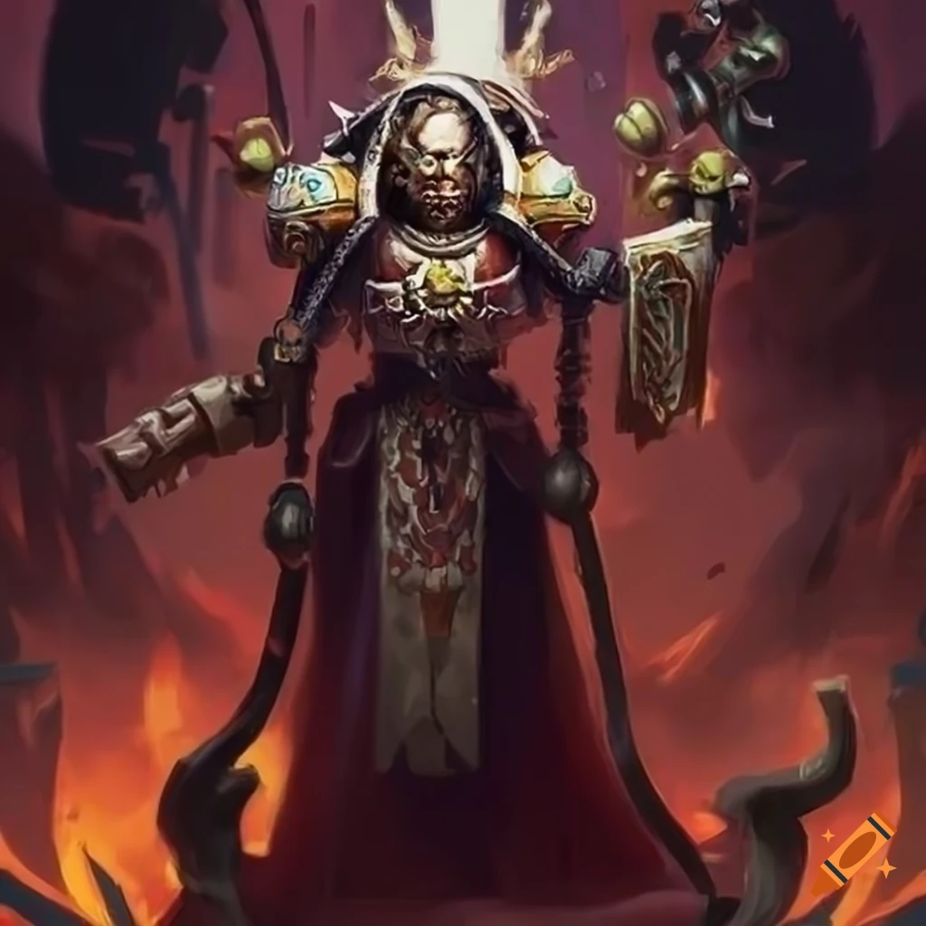 Image of a warhammer 40k tech priest