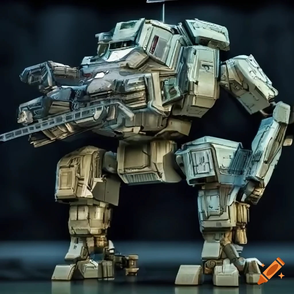 Aquatic mech with boat-like design and radar antenna on Craiyon