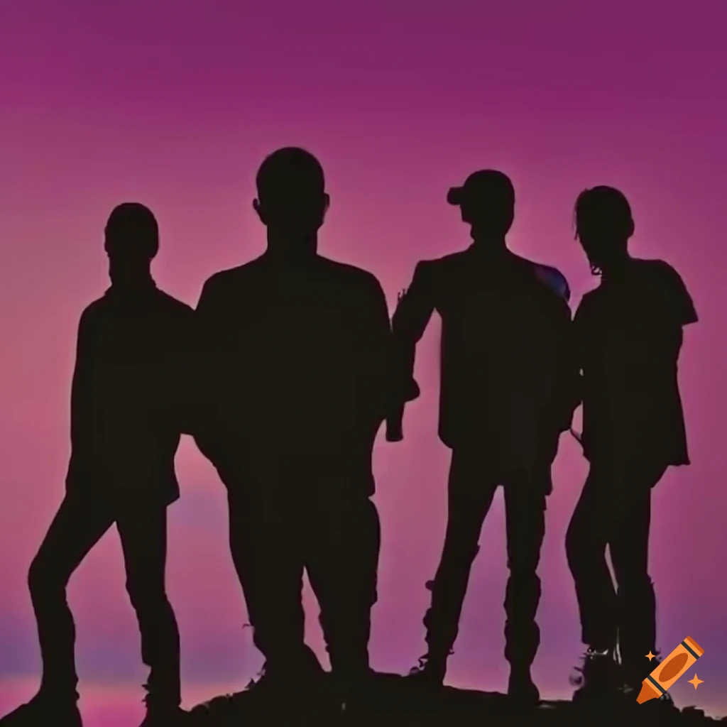Coldplay rock band cover image with purple background on Craiyon