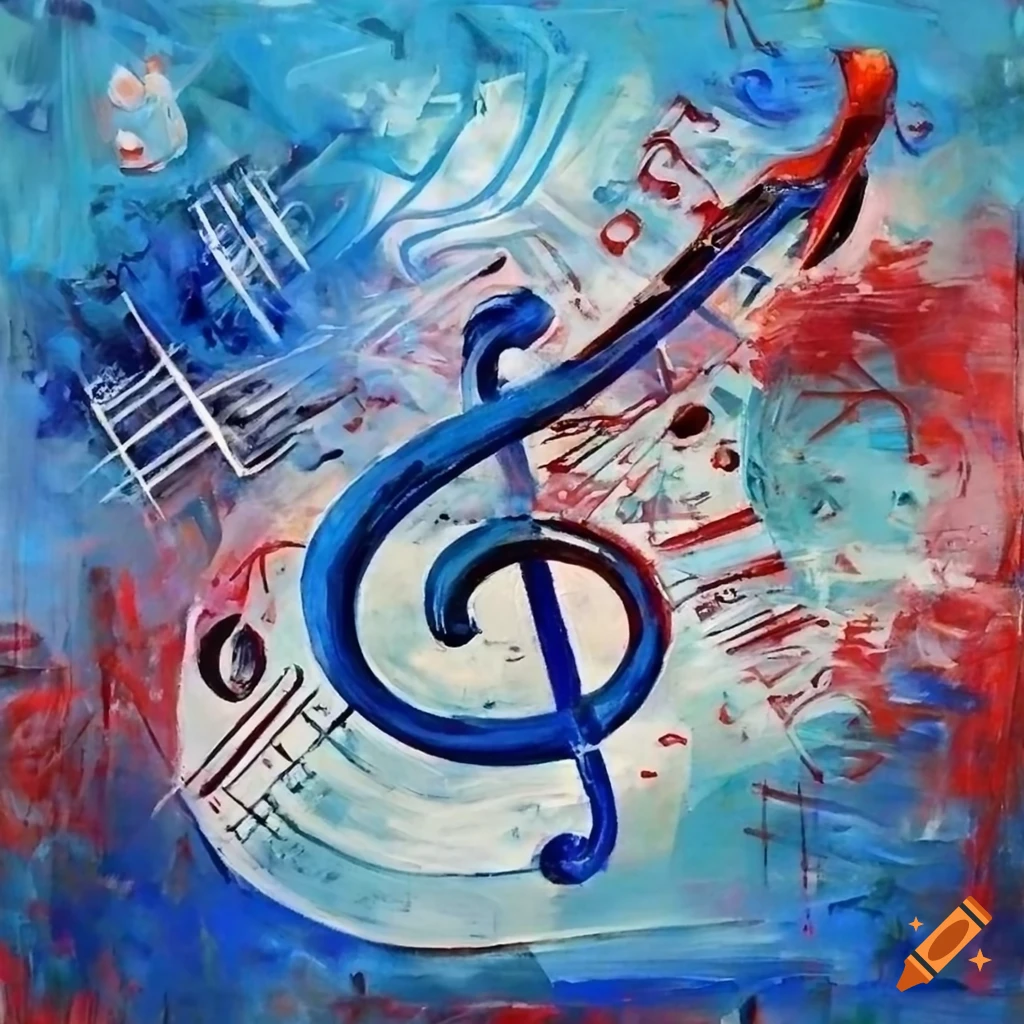 Abstract painting of a classical symphony on Craiyon