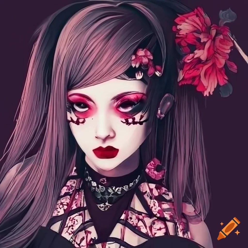 Traditional japanese goth fashion