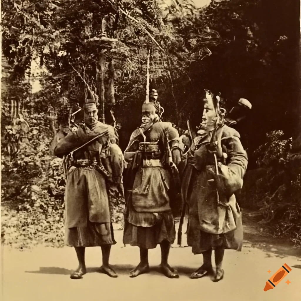 Historic image of belgian soldiers in colonial africa