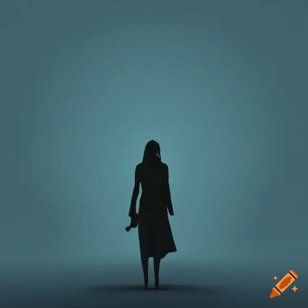 Artistic representation of fear as a haunting shadow