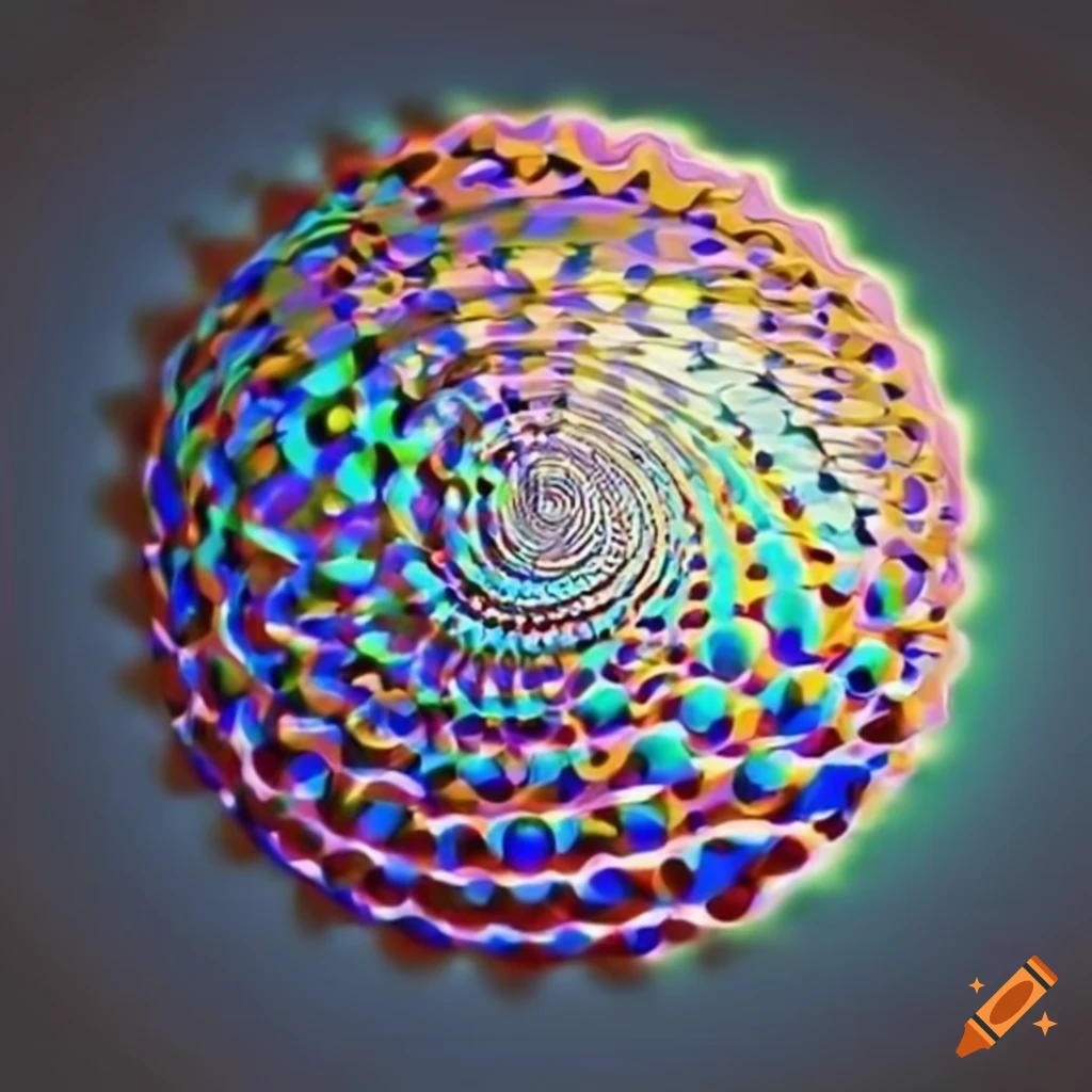 Abstract optical illusion artwork on Craiyon