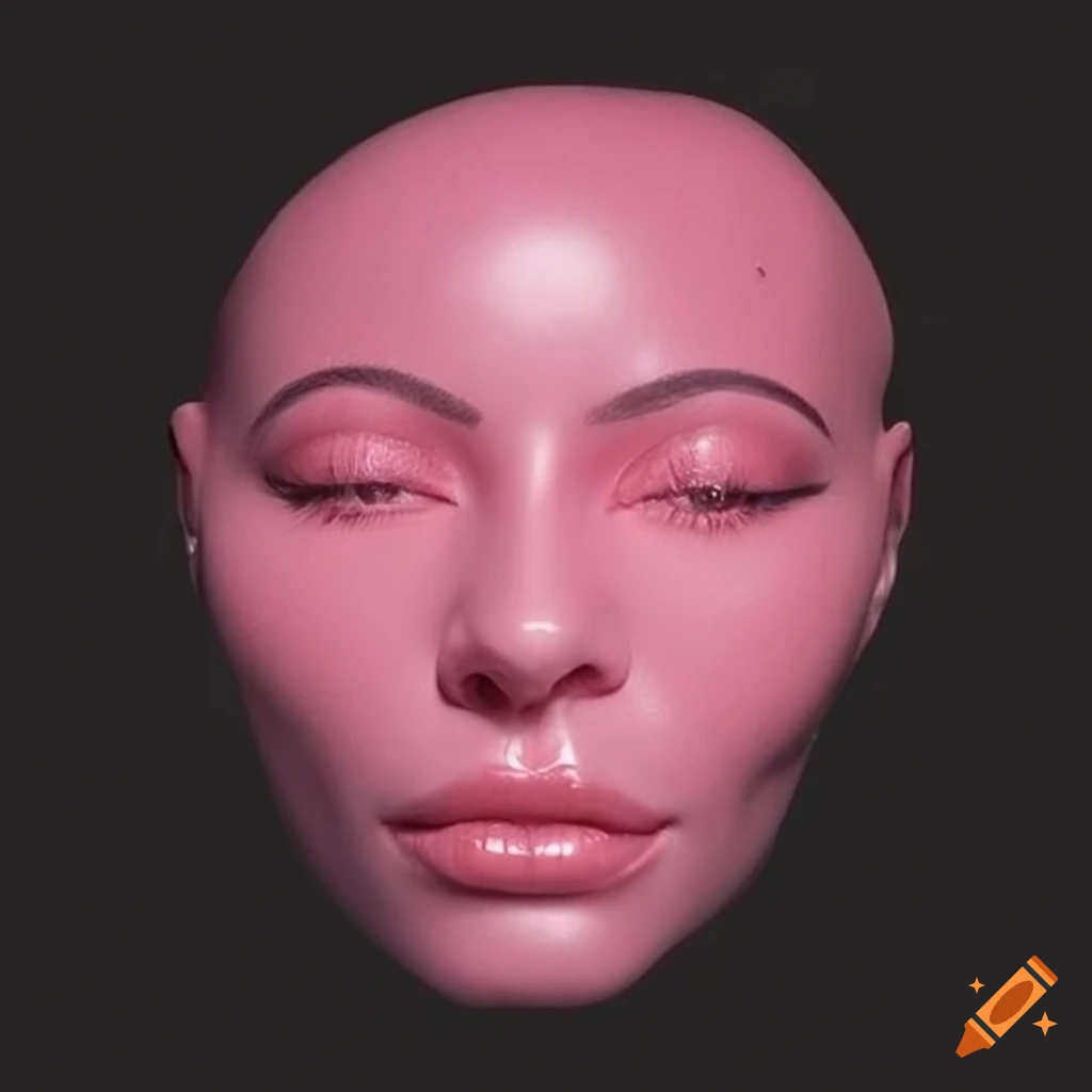 Kylie jenner inspired pink panther latex face mask on Craiyon