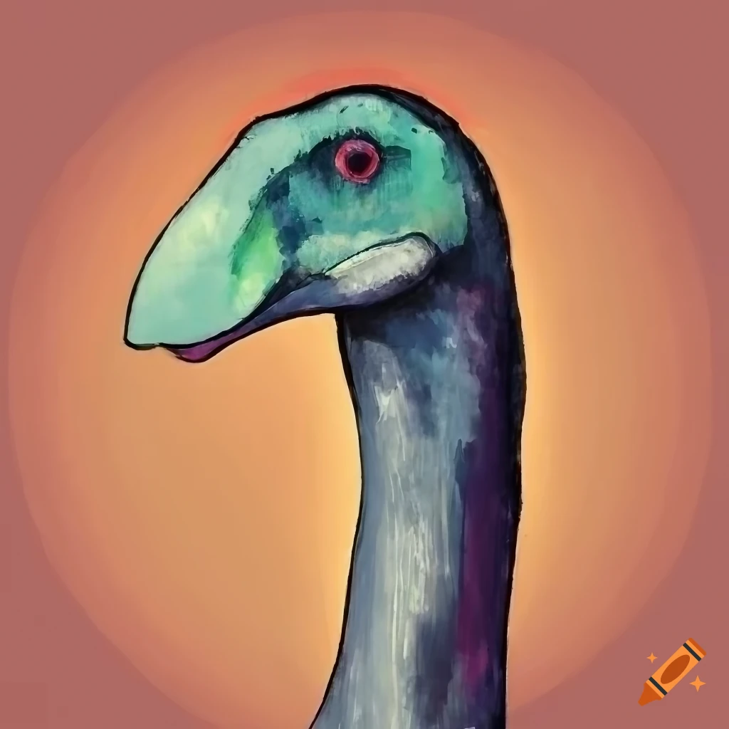 Artistic portrait of a brachiosaurus on Craiyon