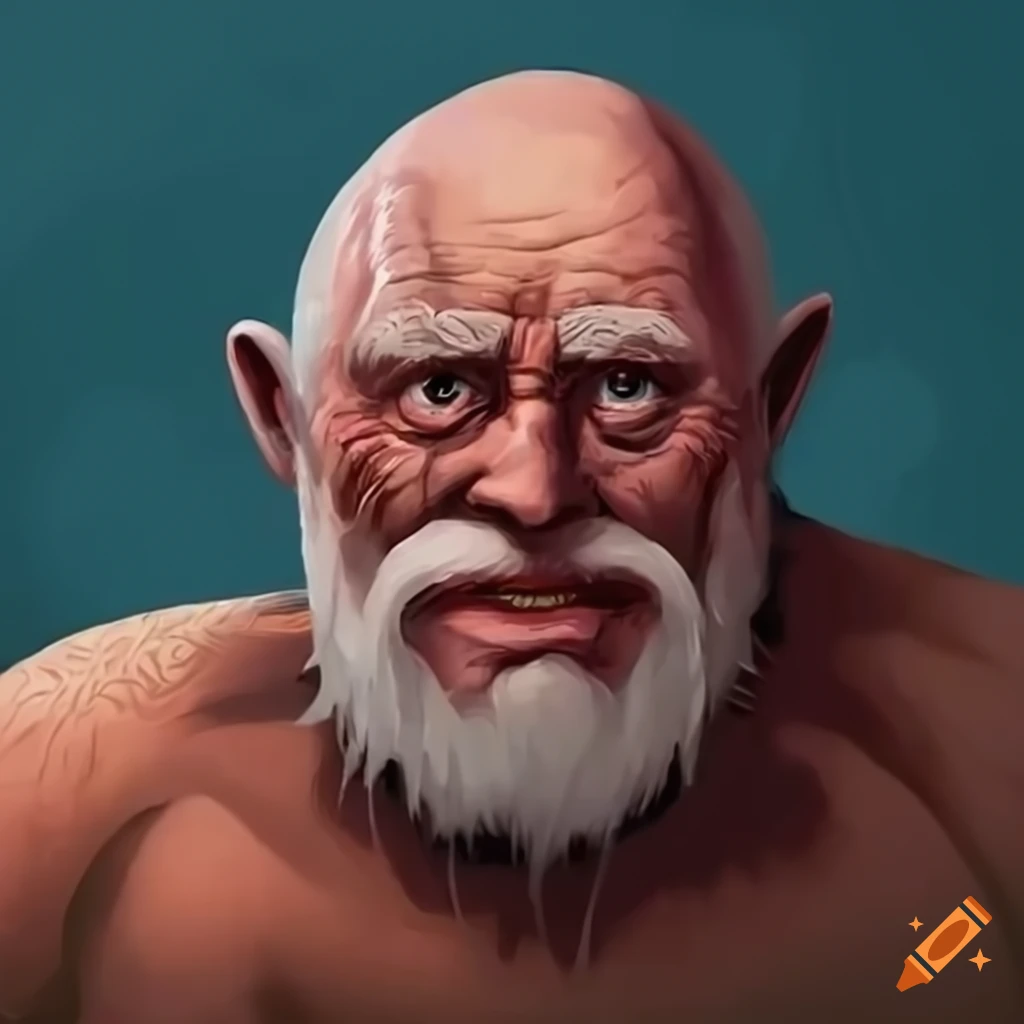 Cartoon depiction of harold as a barbarian