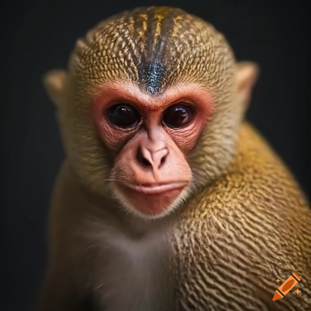 Illustration of a dinosaur monkey on Craiyon