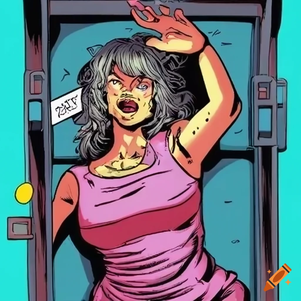 Comic strip featuring credit cards and atm on Craiyon