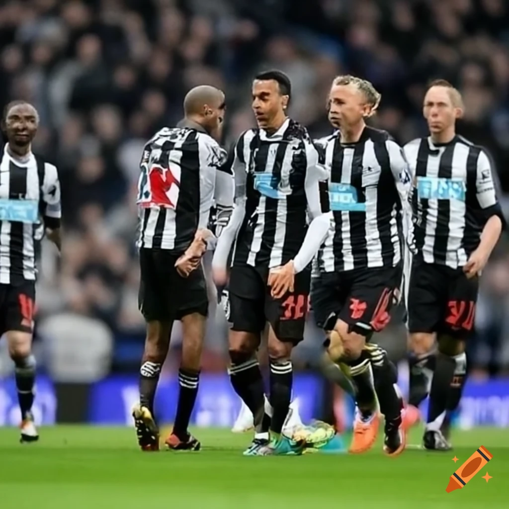 Celebration of newcastle united winning the premier league