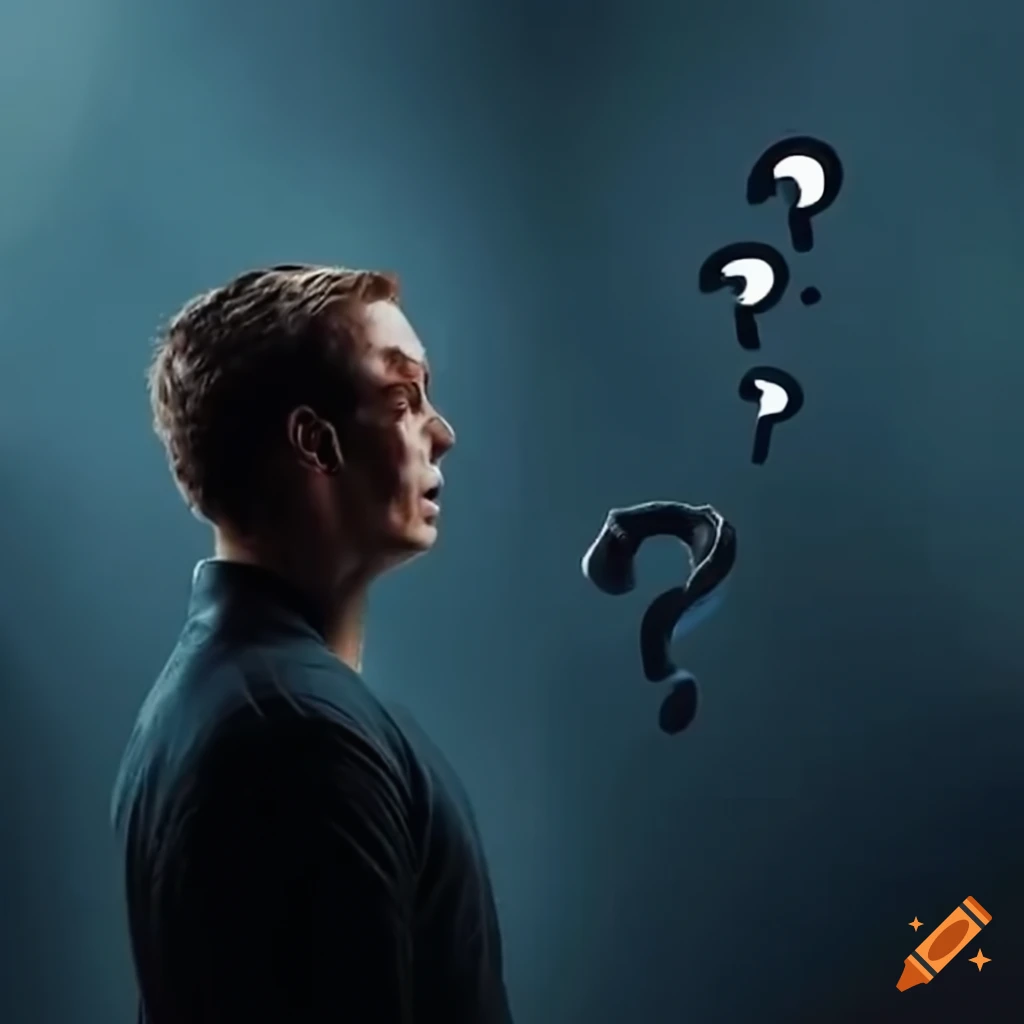 Dramatic scene of a man being questioned