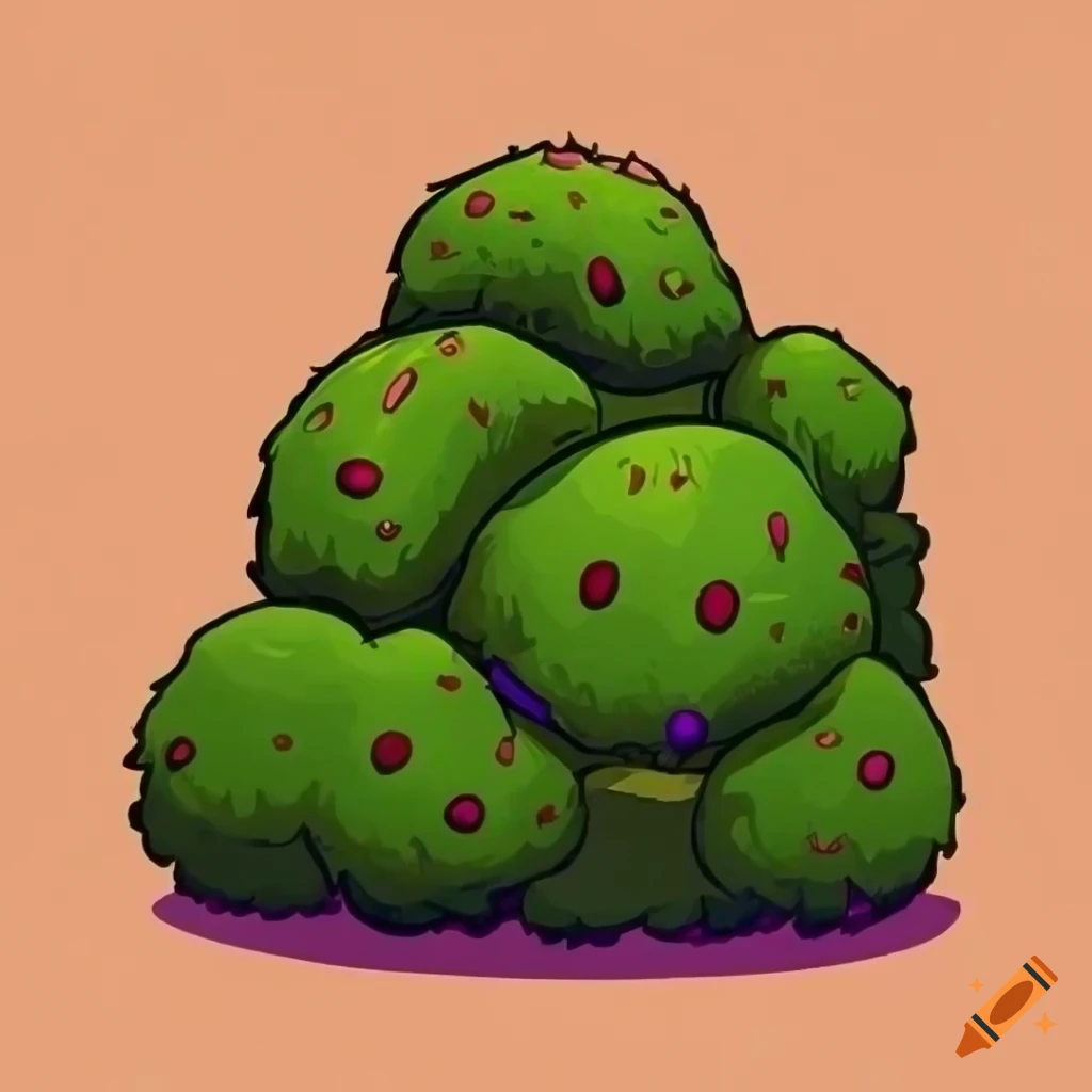 2d adventure time inspired bushes