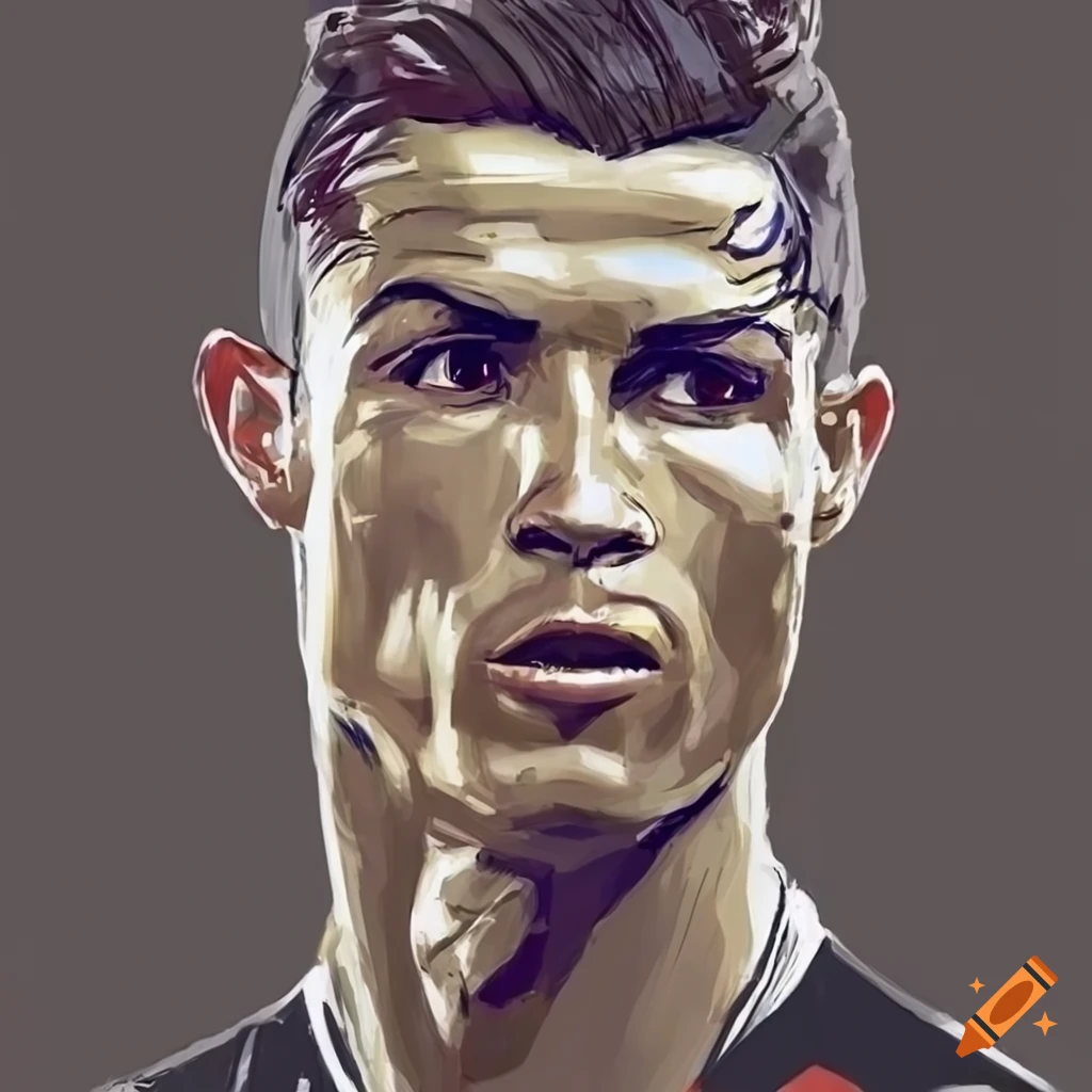 Sketch of cristiano ronaldo on Craiyon