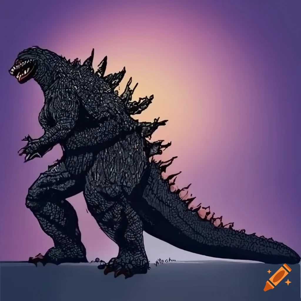 Combined image of godzilla and the destroyer on Craiyon