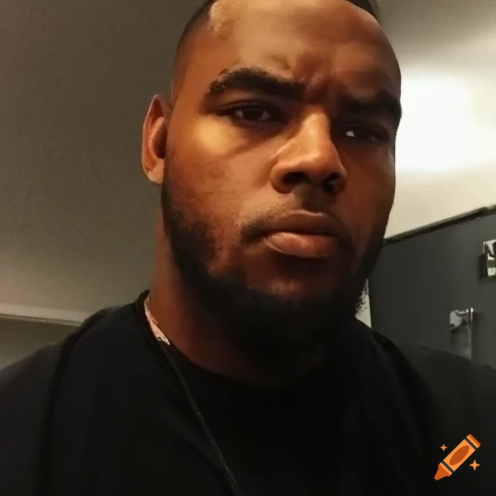 Selfie of a rugged african american man