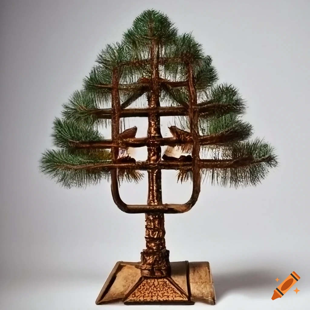 Pine tree menorah on Craiyon