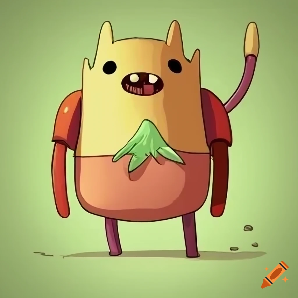 2d character in the style of adventure time