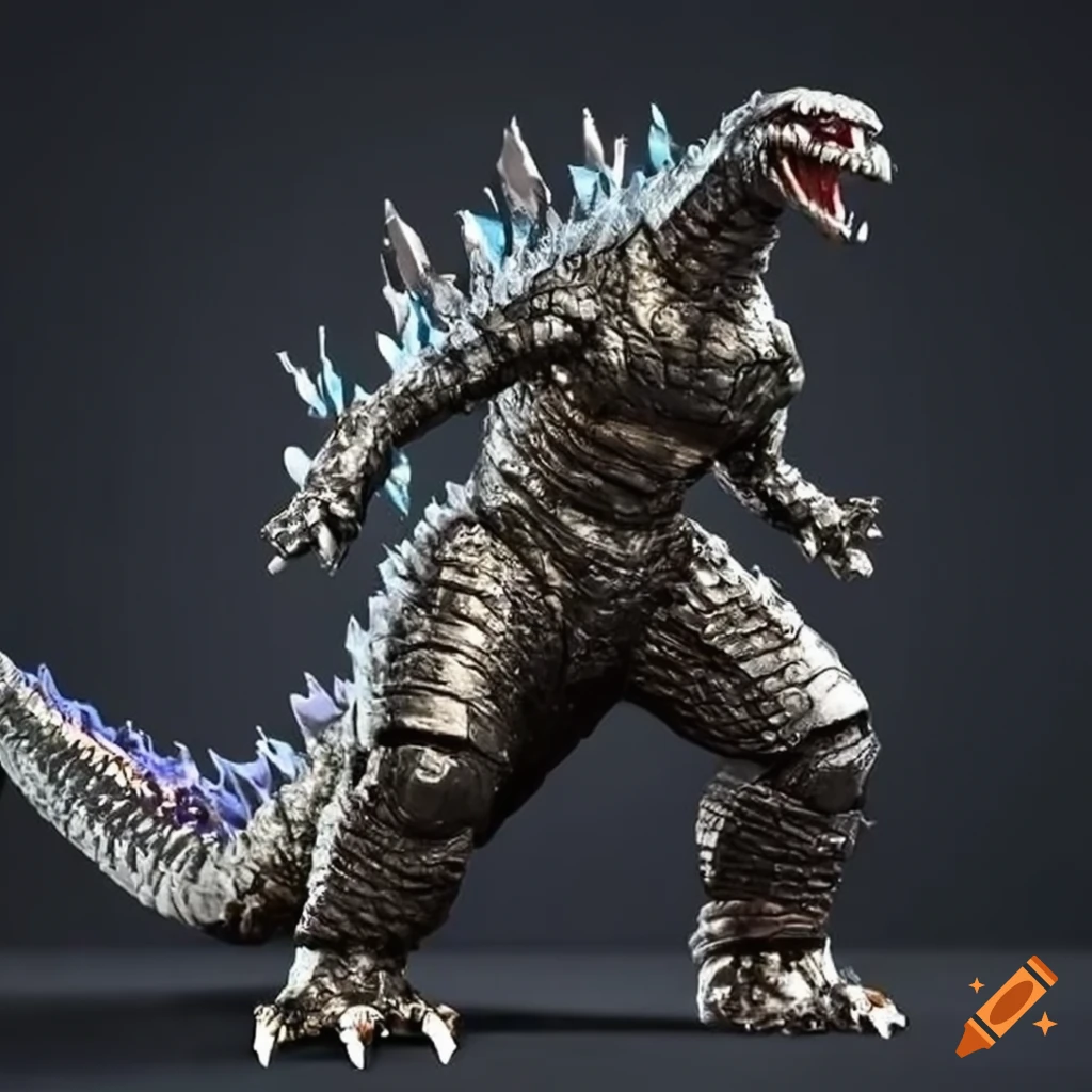 Metallic heavily armored godzilla