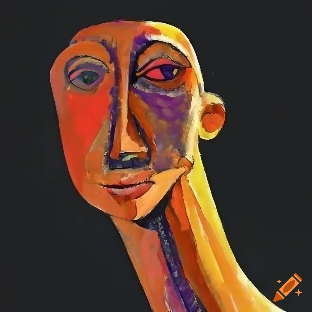 Portrait of a Brachiosaurus in Modigliani style on Craiyon