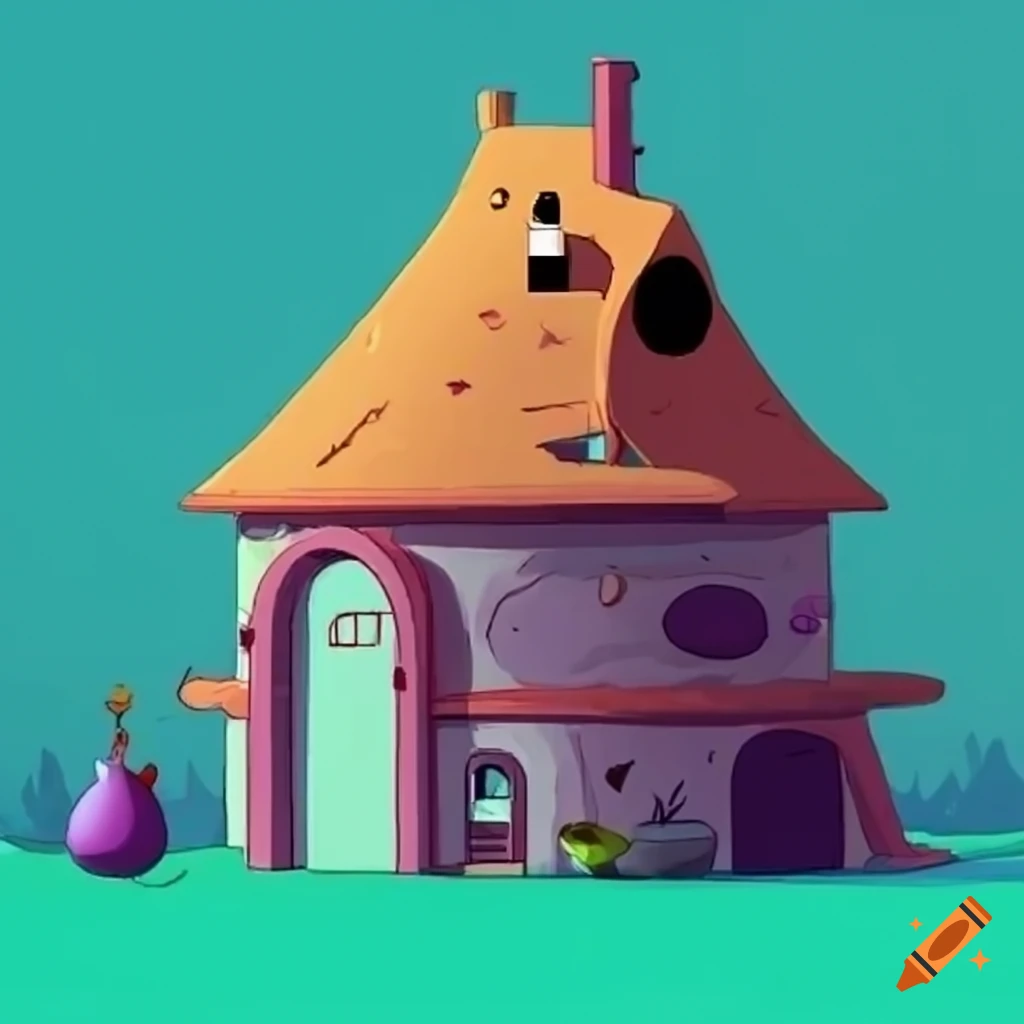 2d house inspired by adventure time on Craiyon