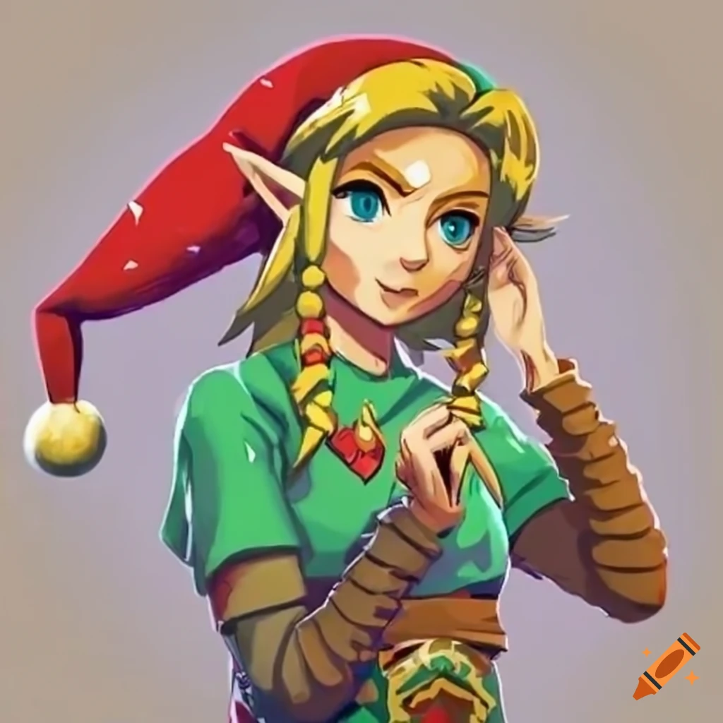 Christmas zelda and link