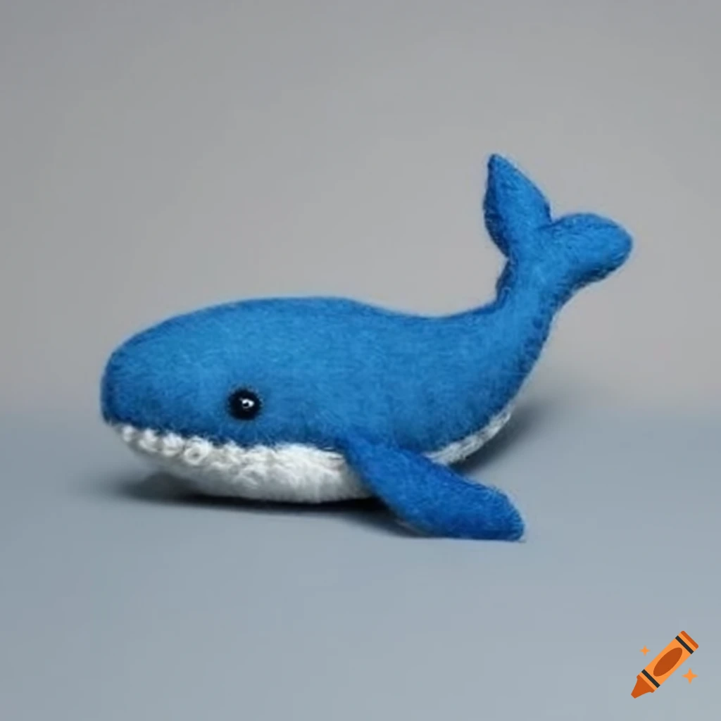 Cute felt humpback whale on Craiyon