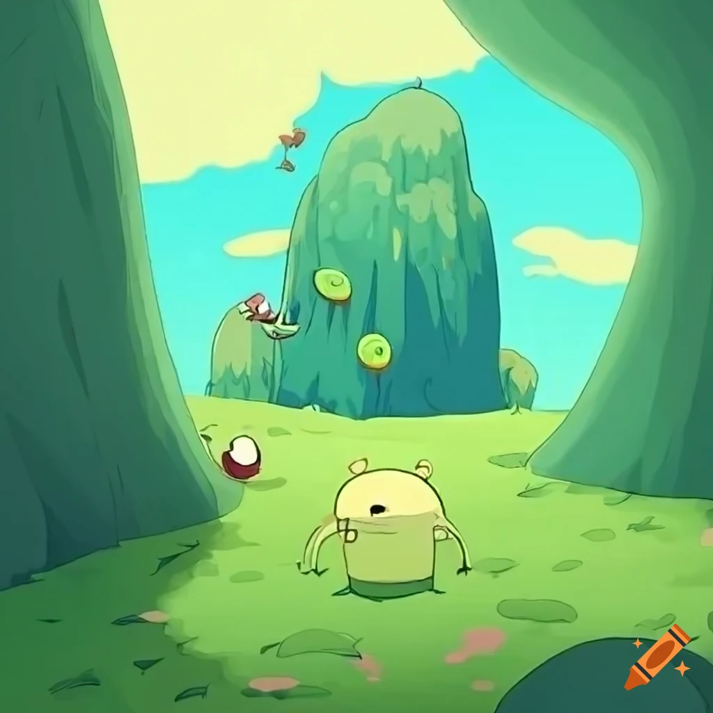 Bushes in adventure time style on Craiyon
