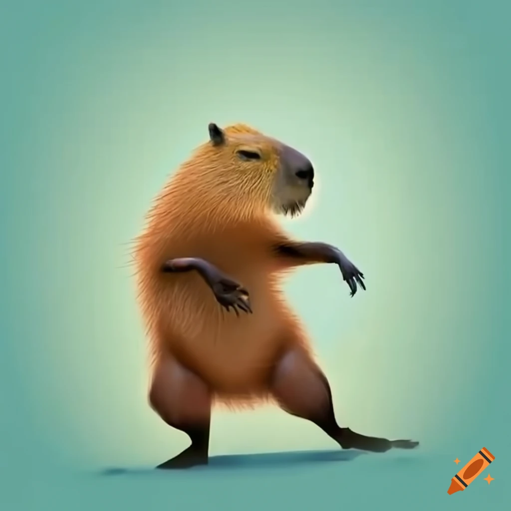 Capybara dancing on Craiyon