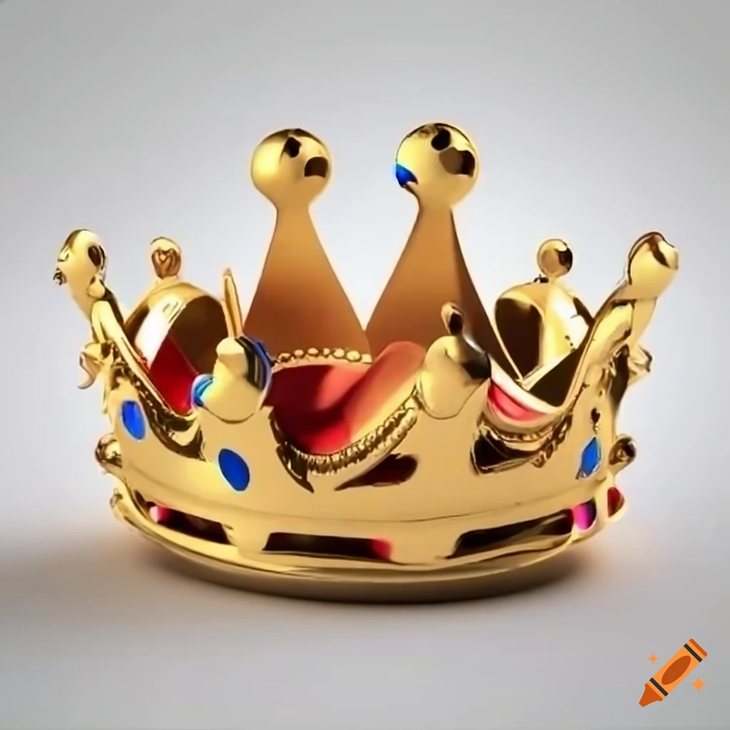 Crown rolling on a table on Craiyon