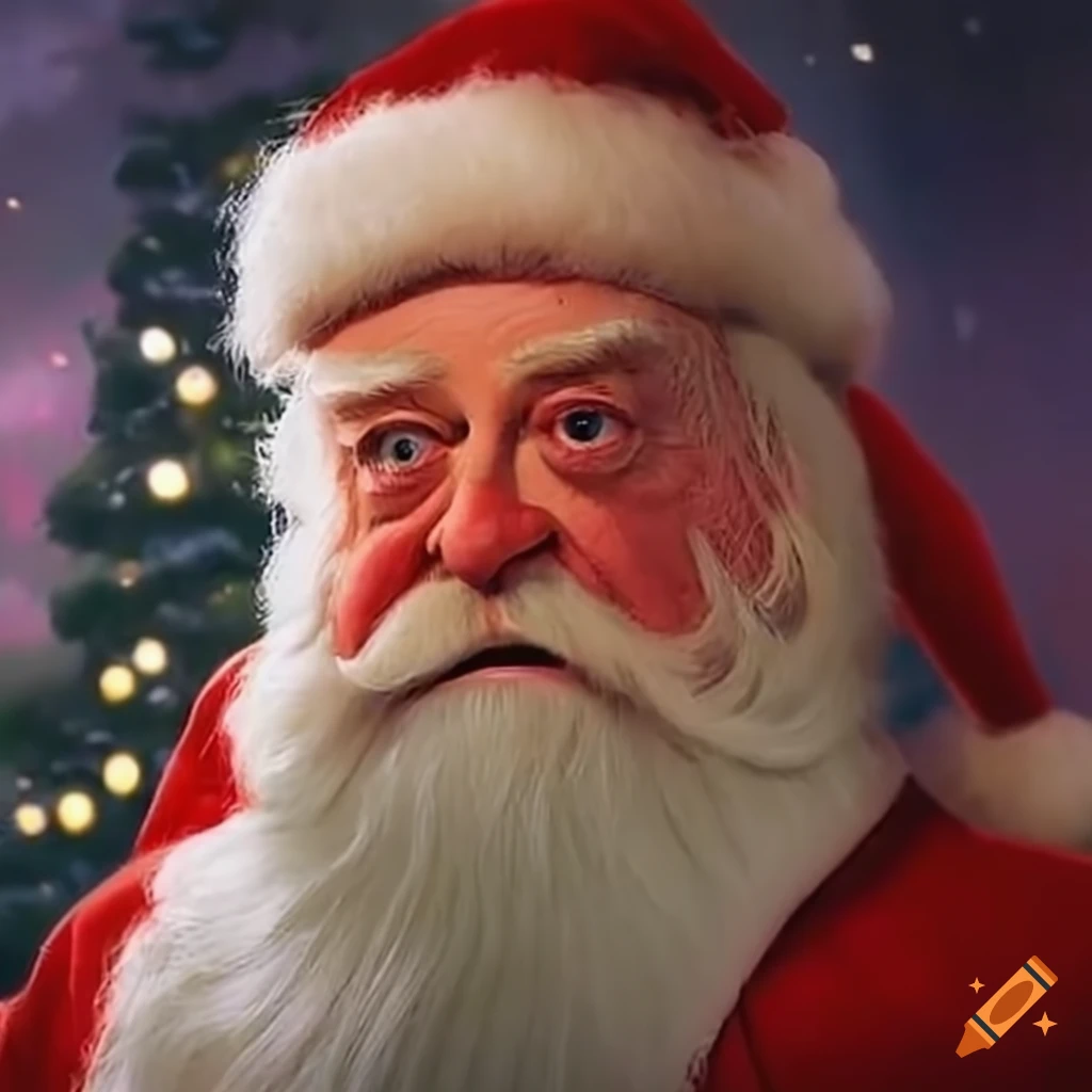 John goodman as santa in 'frosty the snowman' on Craiyon