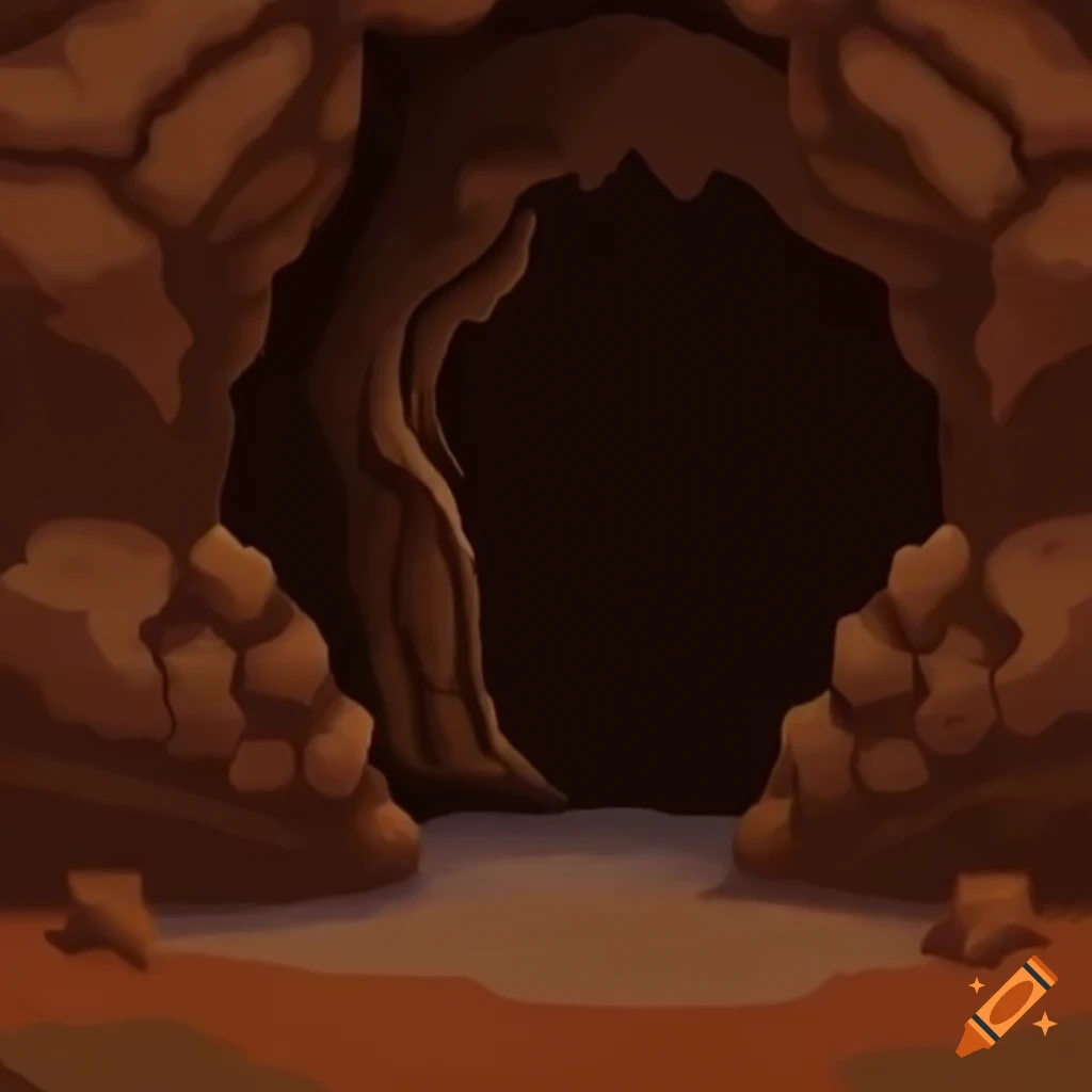 Brown cave border for 2d game