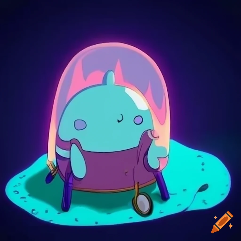 2d cartoon carriage in adventure time style