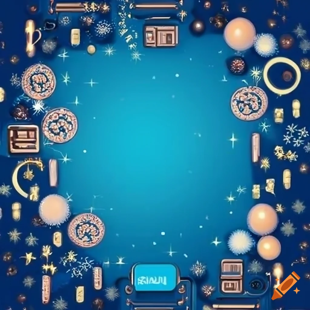 Festive blue background with new year wishes