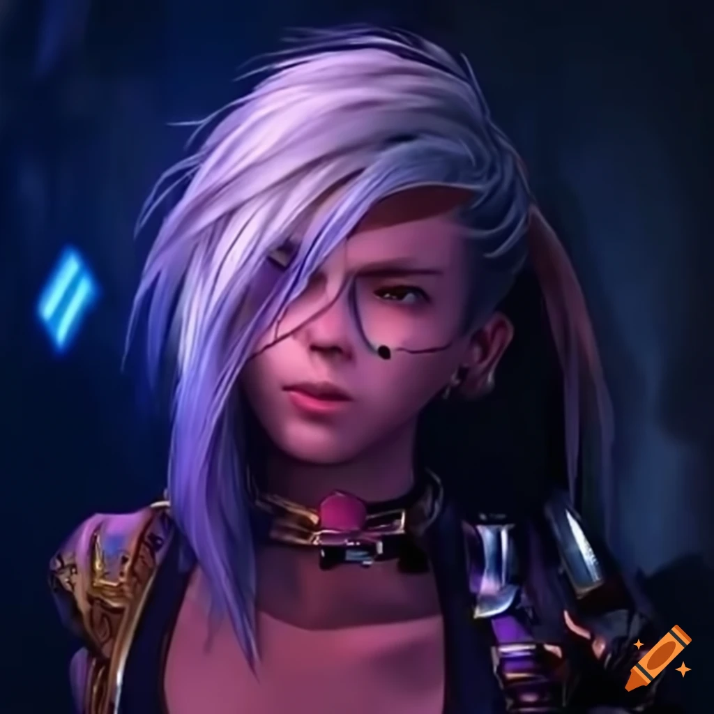 Rikku from final fantasy with glowing eyes