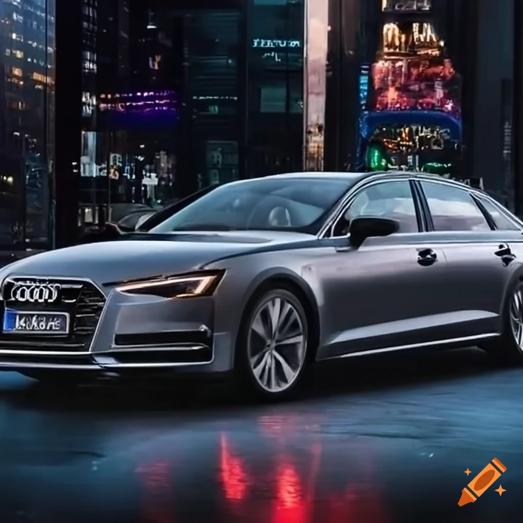 Grey audi a6 driving in times square nyc on Craiyon