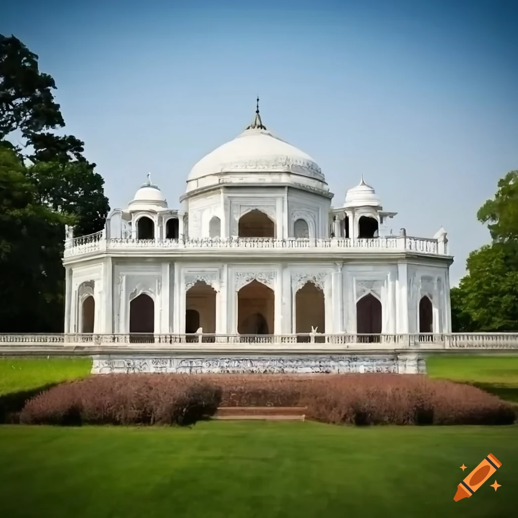 Elegant Mughal-style architectural building on Craiyon