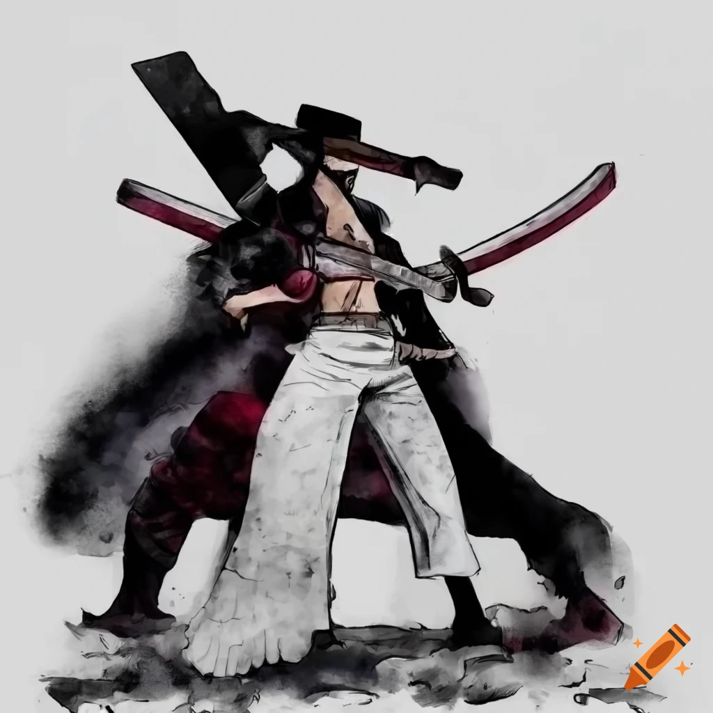 Character illustration of mihawk with sword
