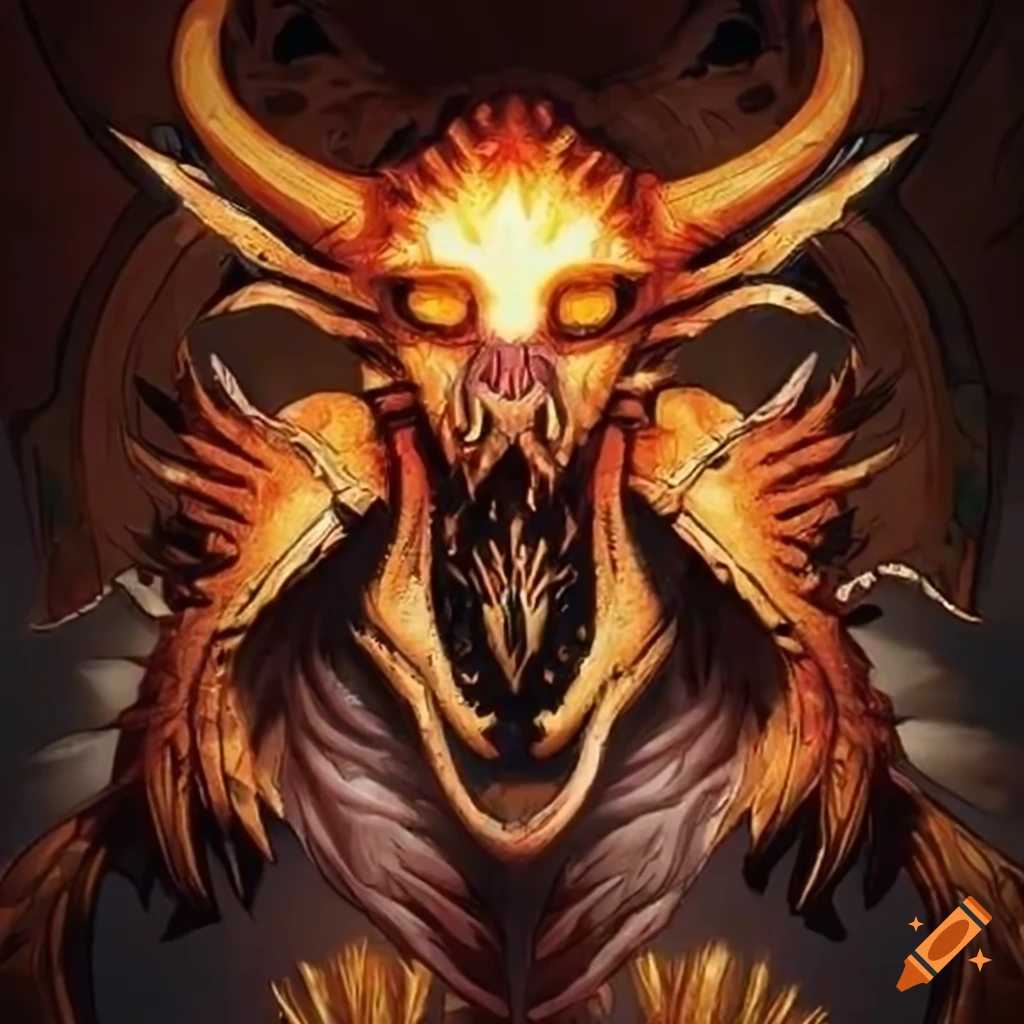 Artwork depicting a sun eater