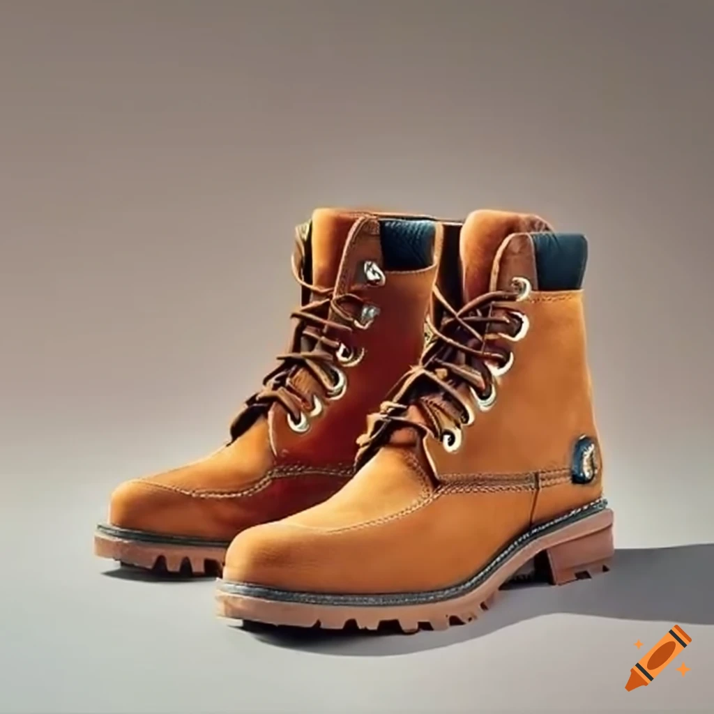 Man wearing timberland boots in outdoor setting