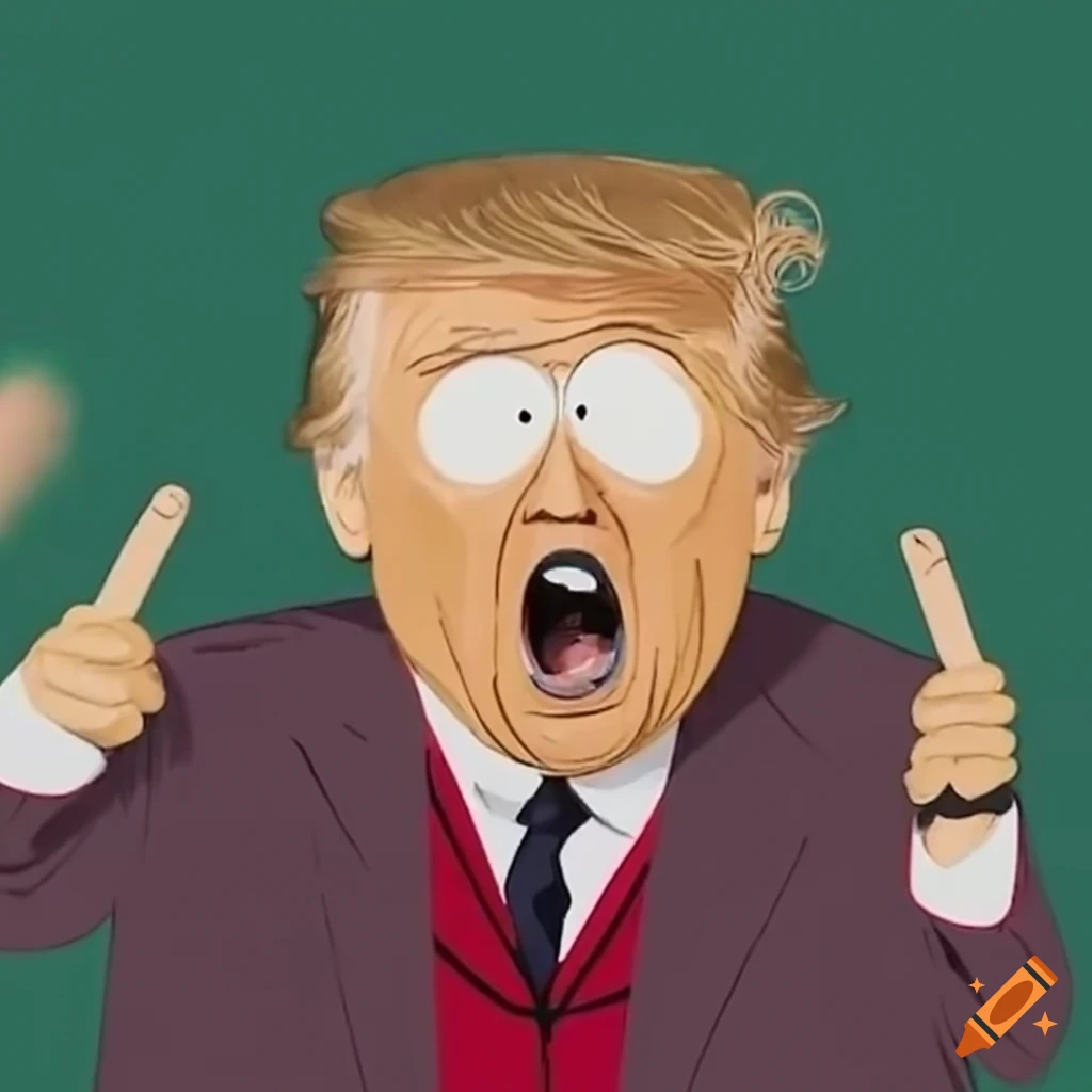 Satirical depiction of president trump as mr. hankey from south park