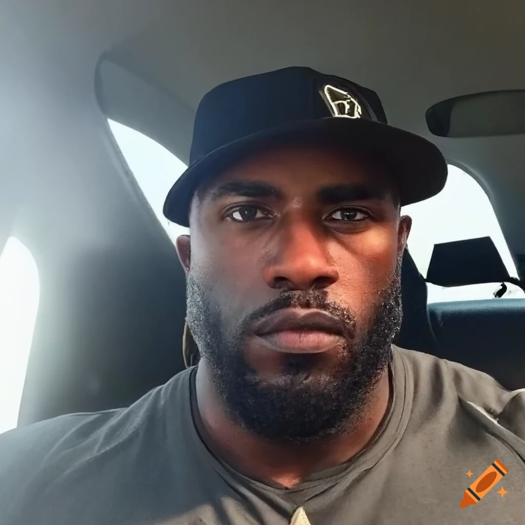 Selfie of a rugged african american man