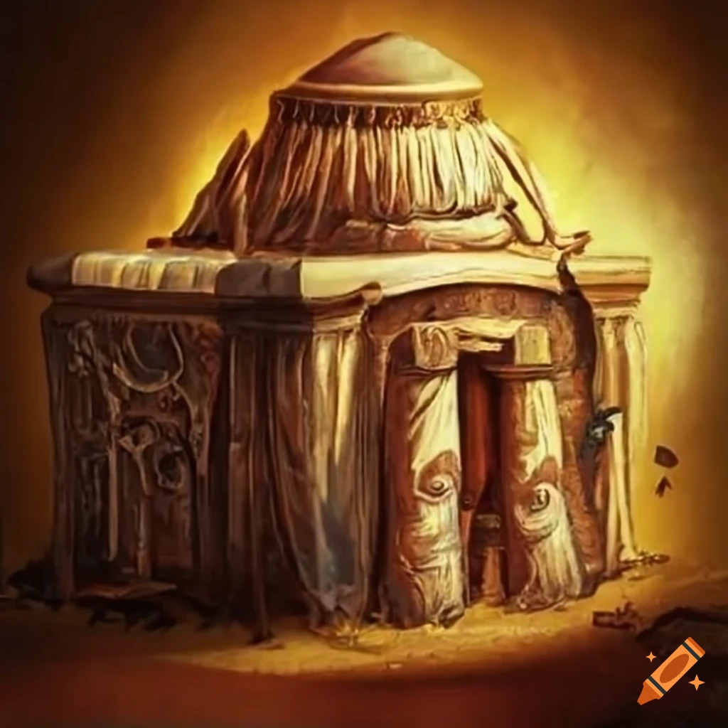 Illustration of nephites burying treasure on Craiyon