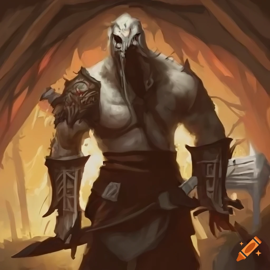 Illustration of a white soldier in MTG art style on Craiyon