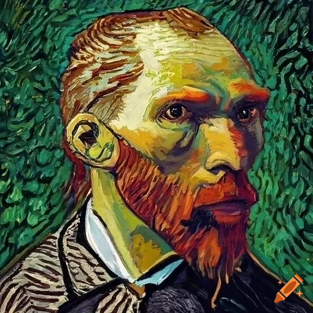 Artistic portrait of an archaeopteryx in van gogh style on Craiyon