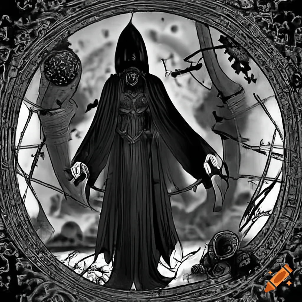 Surrealist artwork depicting a cult leader