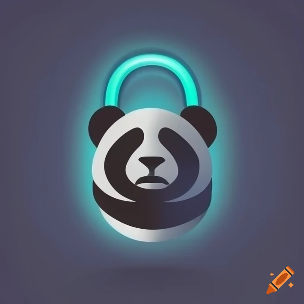 Panda logo with cybersecurity elements